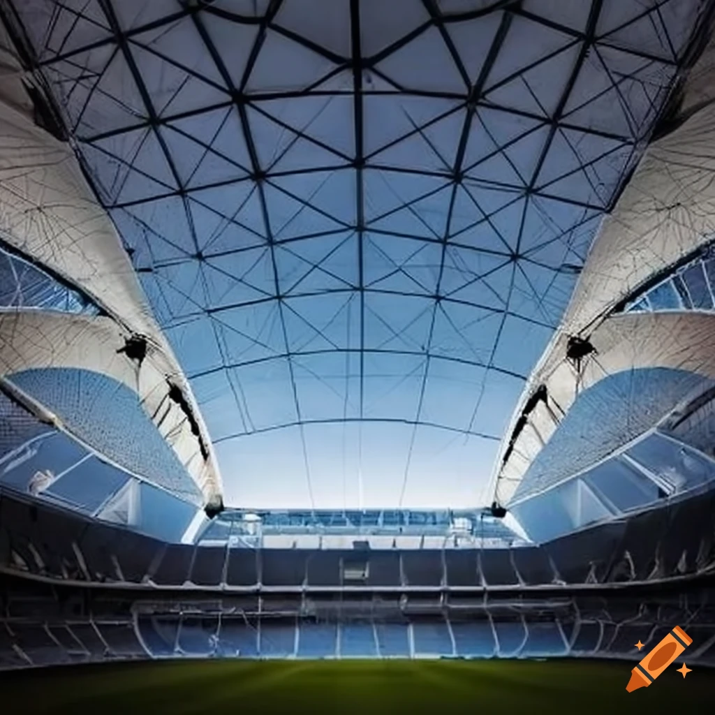 Spanish-style architecture soccer stadium on Craiyon