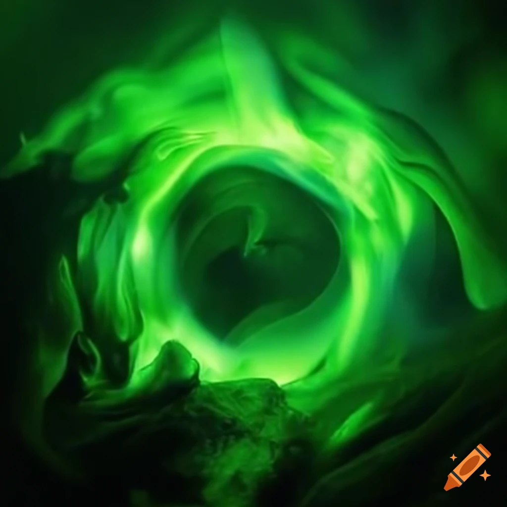 Green fire on Craiyon