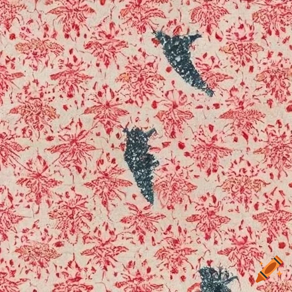 Chanel fabric surface design with spikes, teeth, and tiny flowers by ...