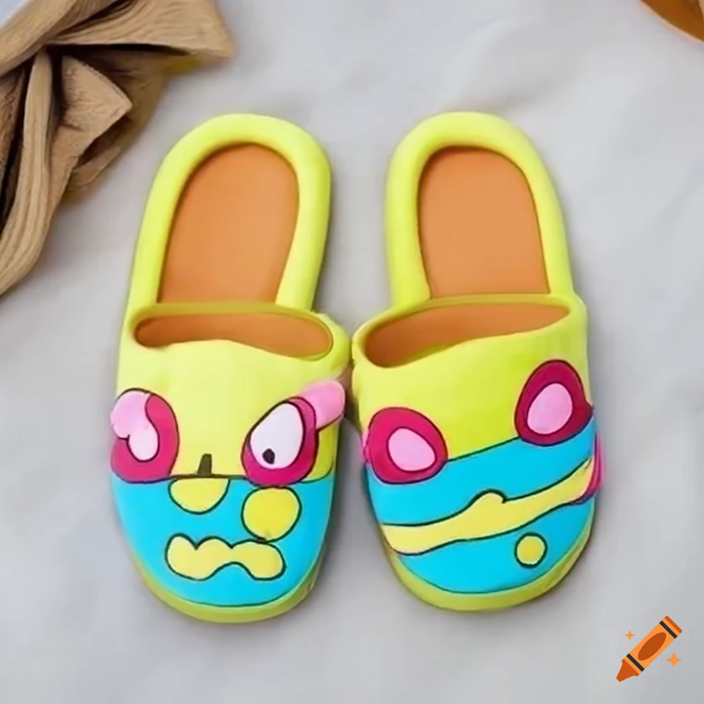 Cartoon slippers on Craiyon