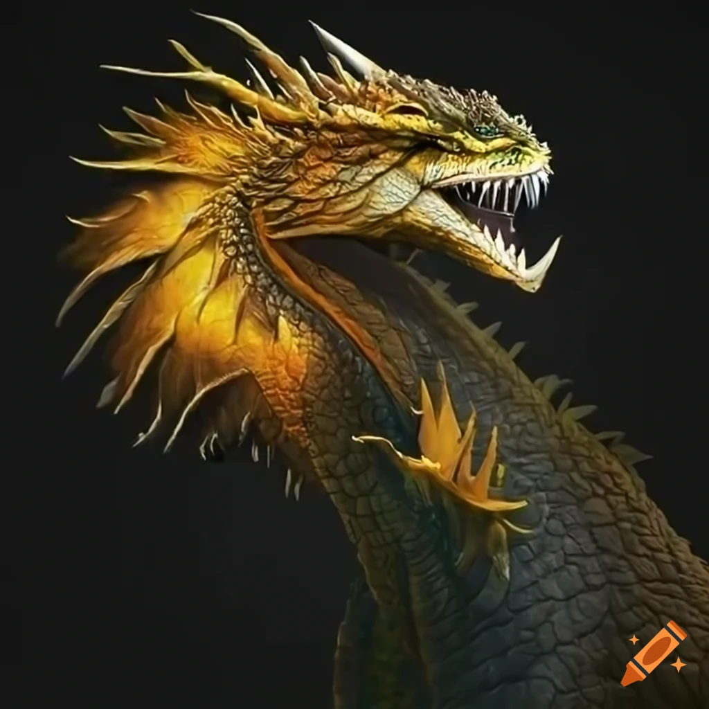 Hyper-realistic chinese dragon inspired by godzilla on Craiyon