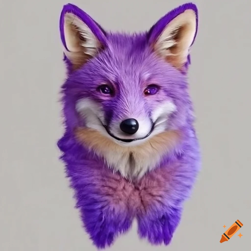Purple fox head on Craiyon