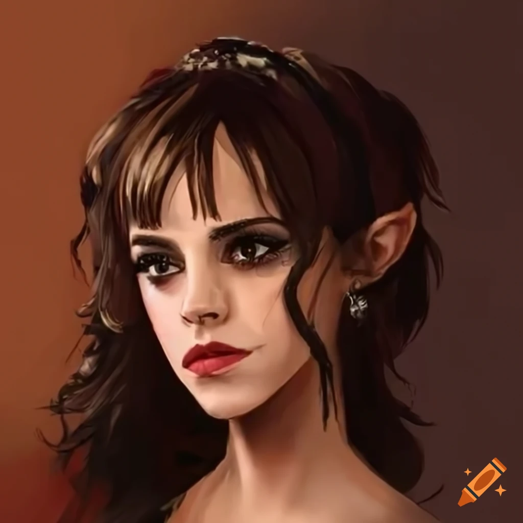 MTG style art of a goth lady with blonde bob hairband and bangs on Craiyon