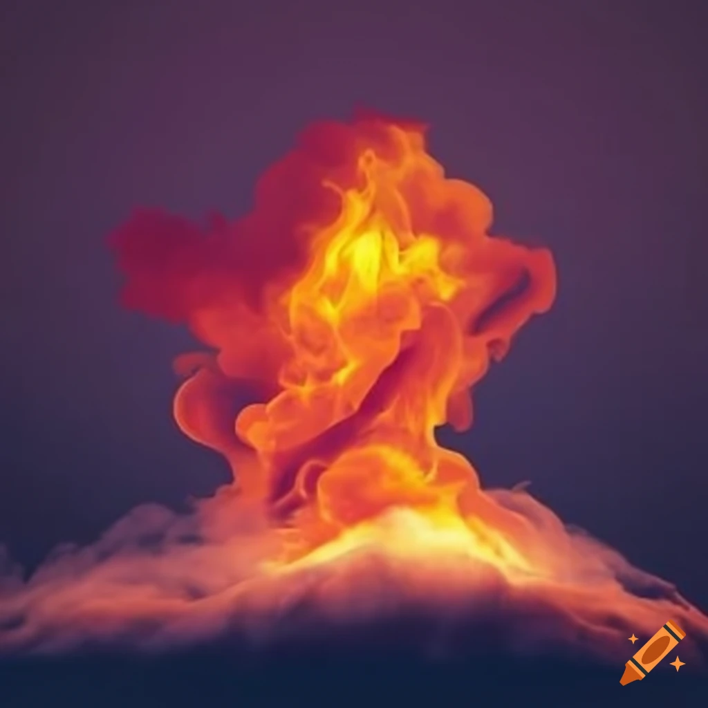 Fire cloud on Craiyon