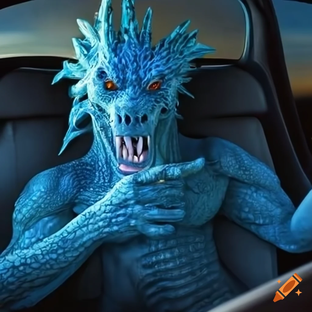 Digital art of a blue scaled dragon-humanoid resembling matthew ...