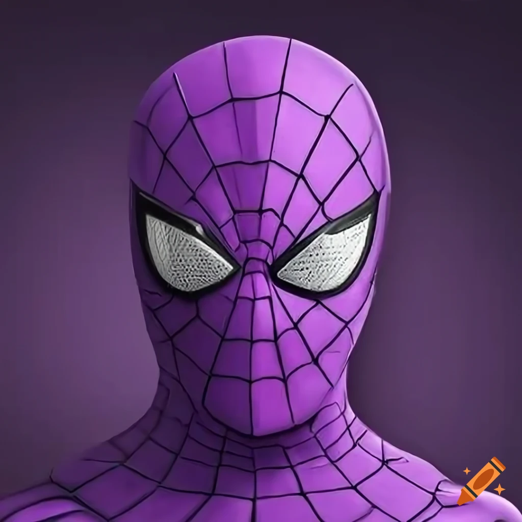 Purple and white Spider-Man inspired character in ultra HD hyper ...