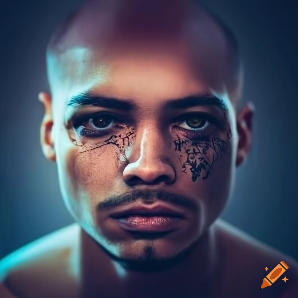 Close-up portrait showing deep brotherly bond between two men on Craiyon