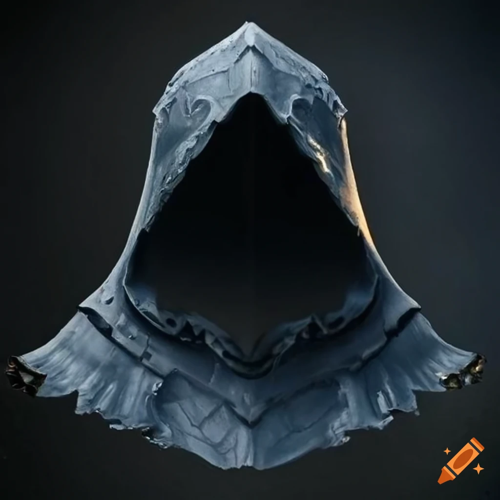 Detailed medieval style empty cowl in magical fantasy light on Craiyon