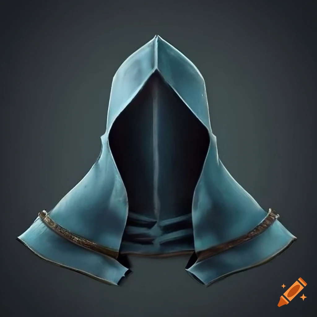 Light magical fantasy empty cowl with detailed medieval style on Craiyon