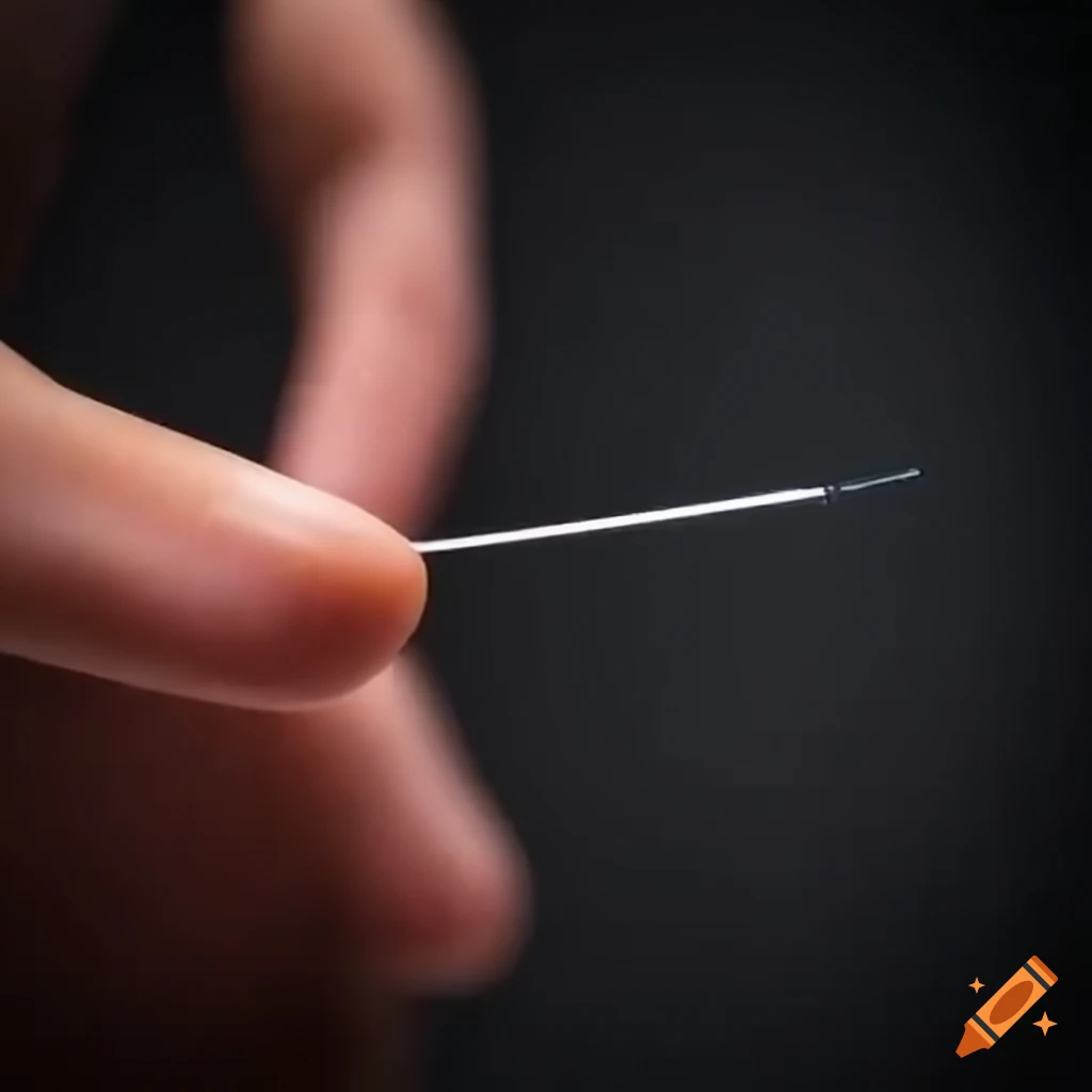 Finger touching needle of a machine on Craiyon