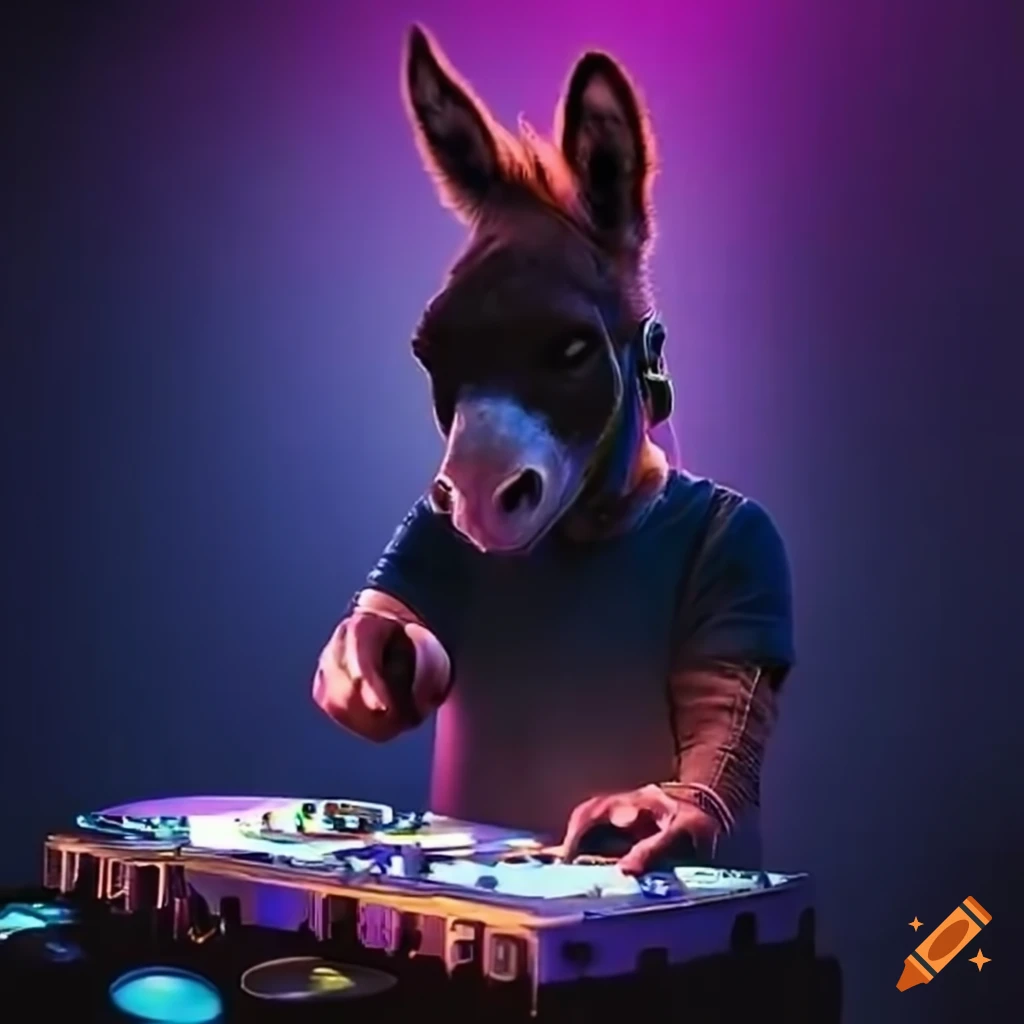 Donkey dj on Craiyon