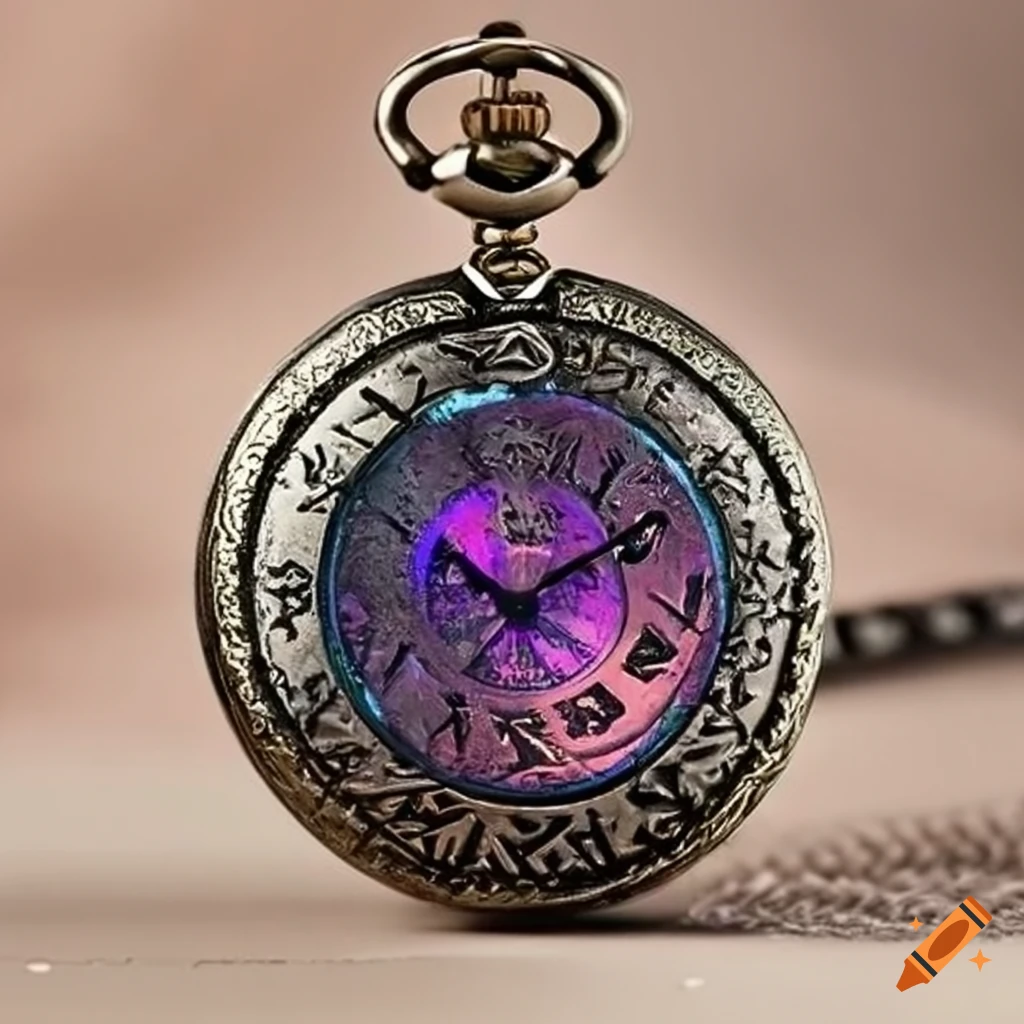 Enchanted magic runes pocket watch on Craiyon