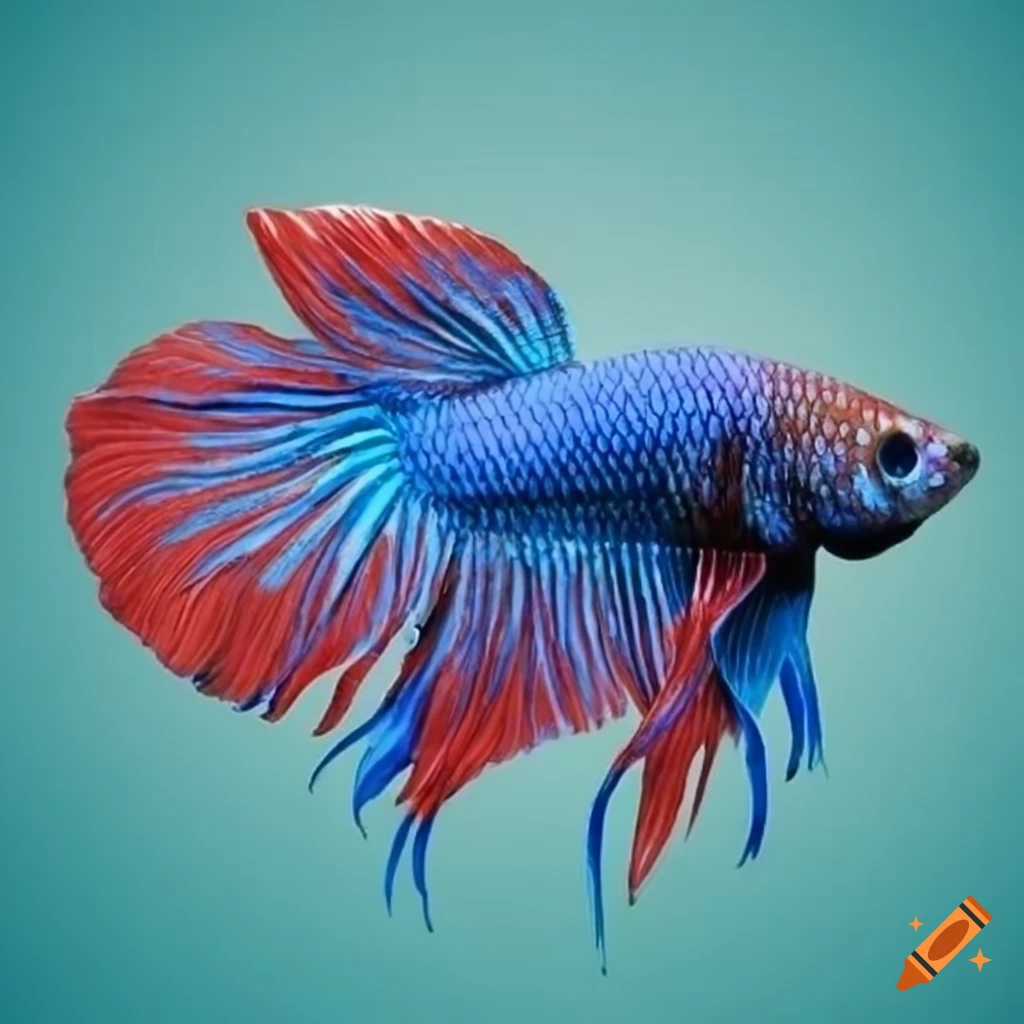 Blue rim betta fish on Craiyon