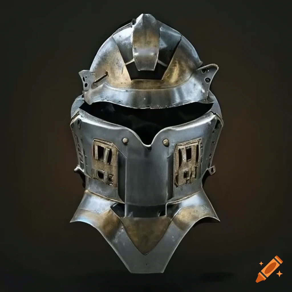 Medieval-style power armor worn by the brotherhood of steel on Craiyon