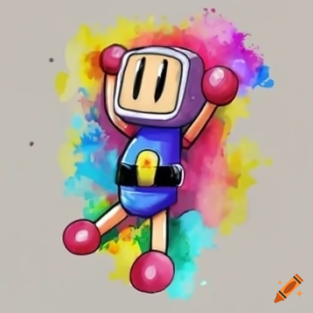 Bomberman character on Craiyon