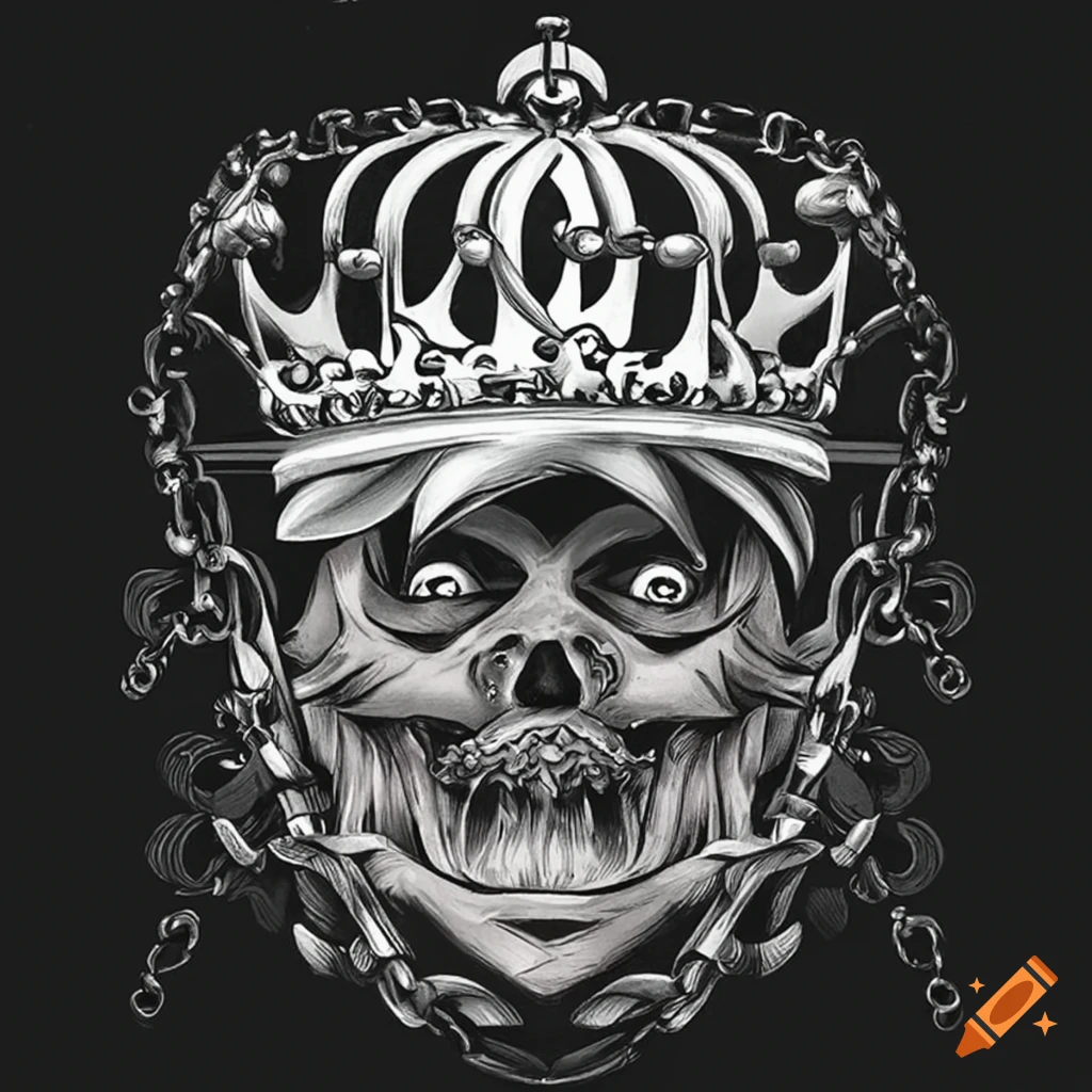 Crown chained to an anchor in sailor jerry traditional tattoo style on ...