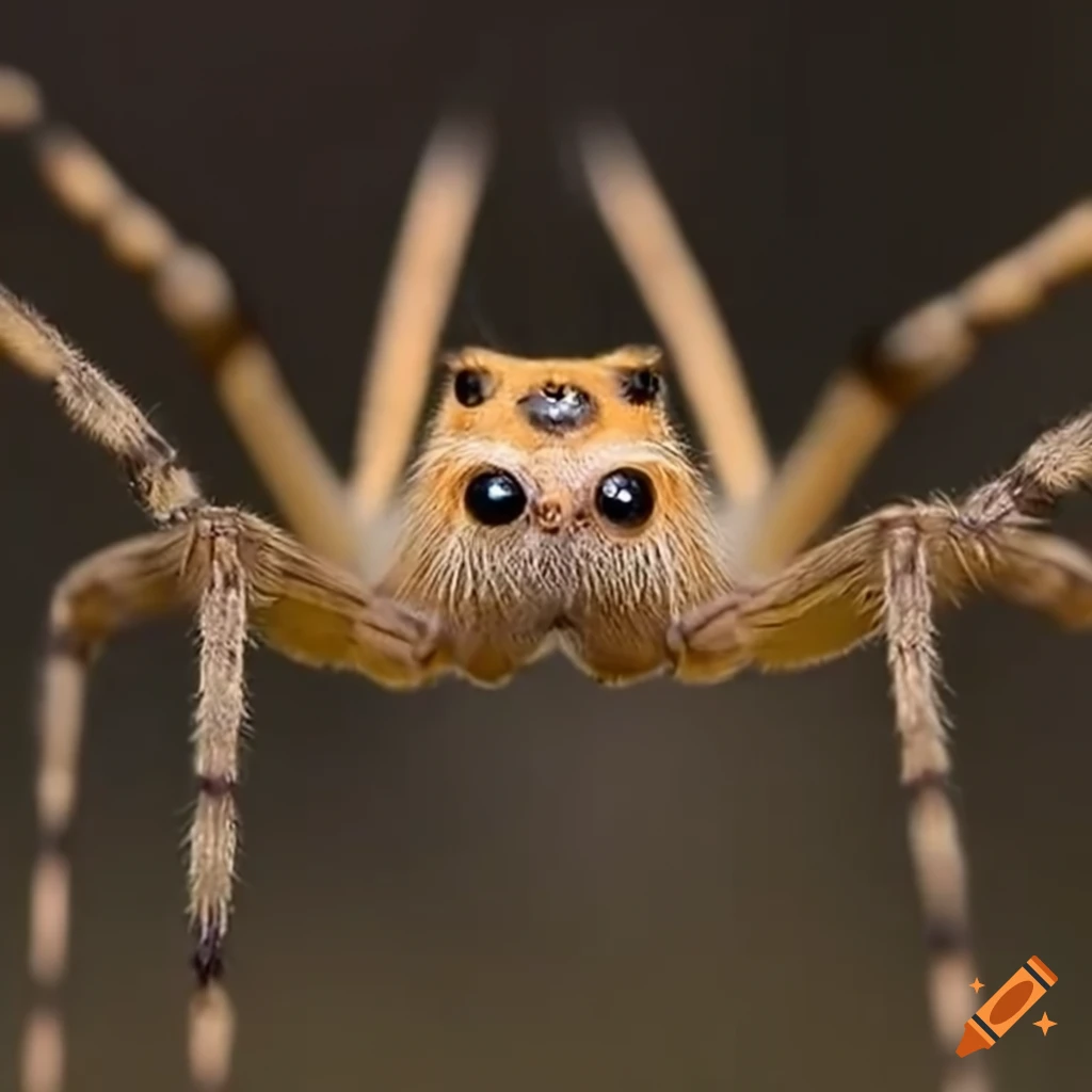 Spider mimicking a capybara on Craiyon