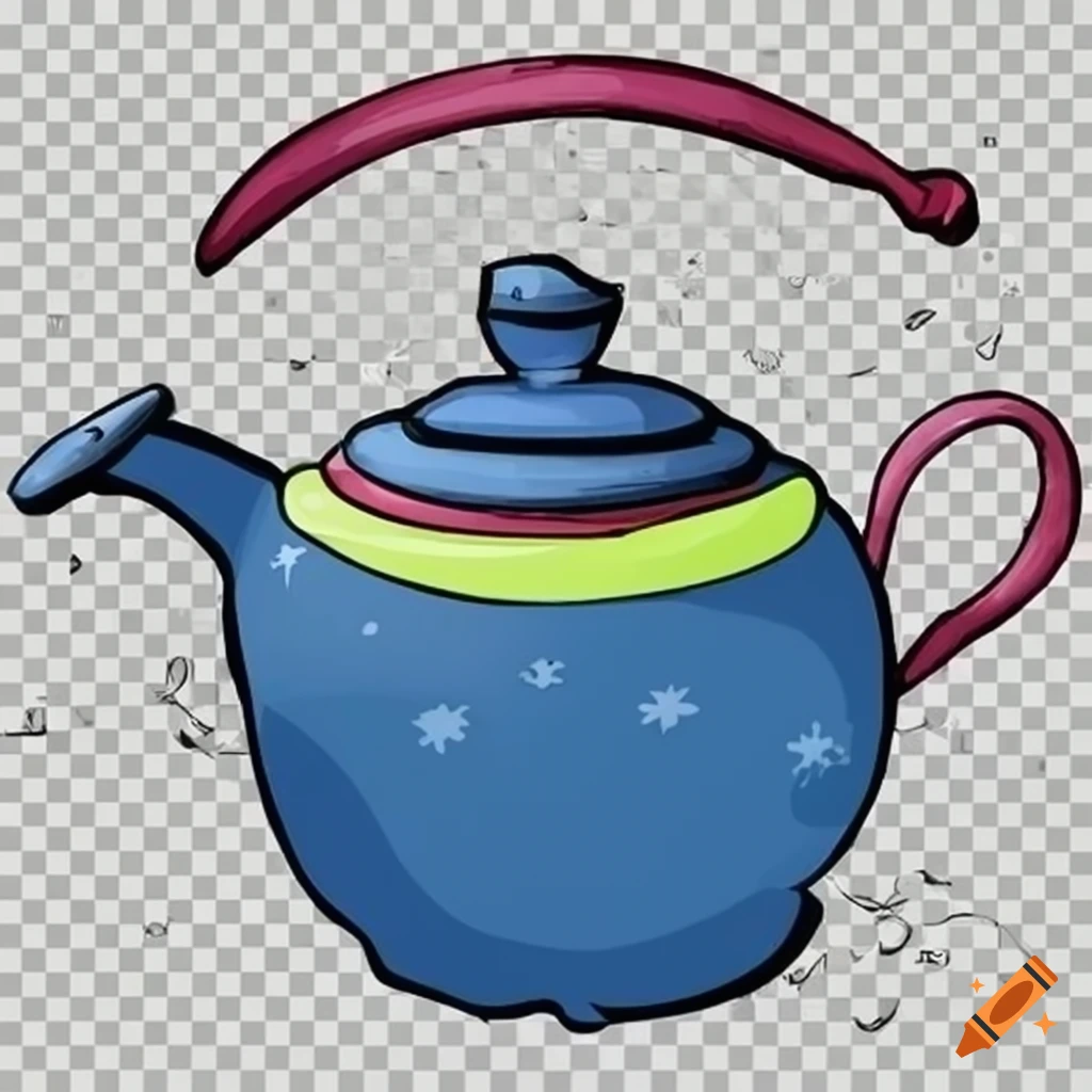 Cartoon tea pot on Craiyon