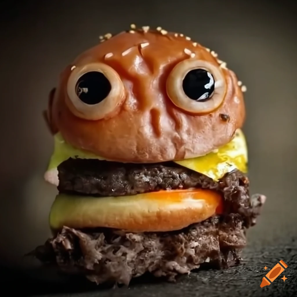 Mutant burger monster on Craiyon