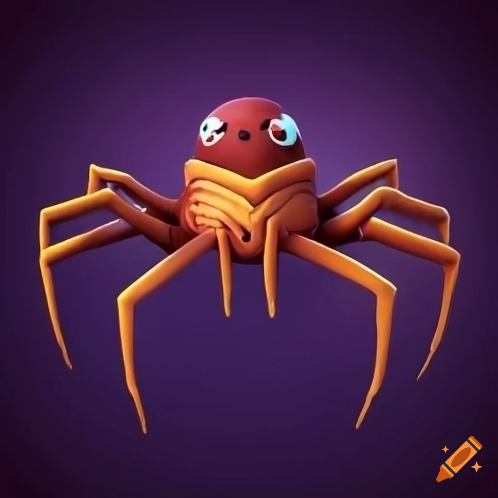 Stylized giant spider spitting poison on Craiyon