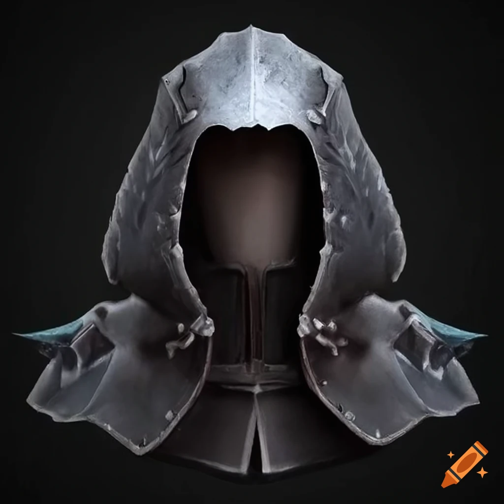 Legendary fantasy empty cowl with claws in detailed medieval style on ...