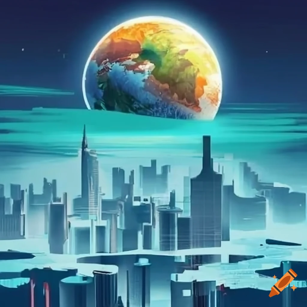 Future world concept art on Craiyon