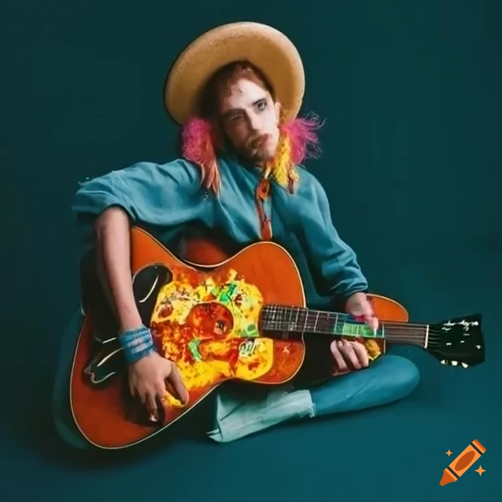 Colorful pizza shaped like musical instruments for live music fans on ...