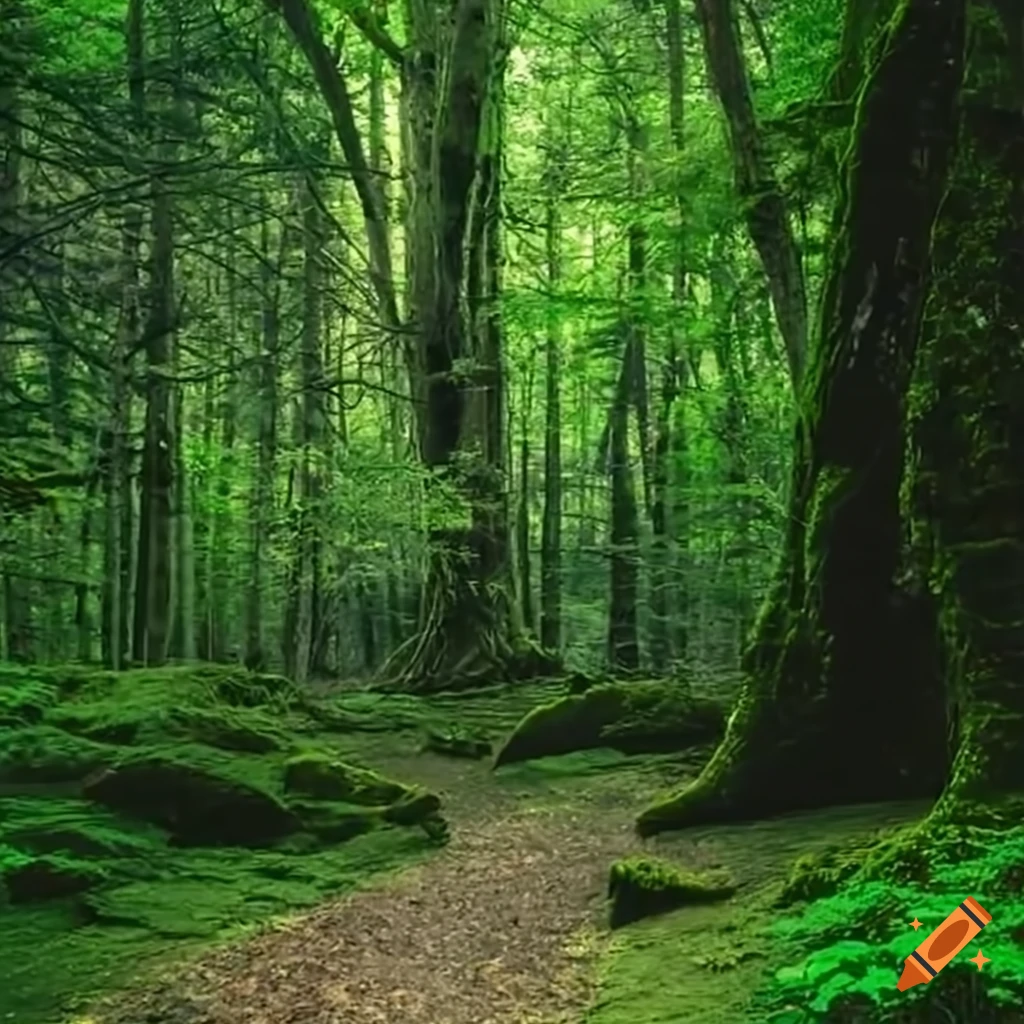 Island forest landscape on Craiyon