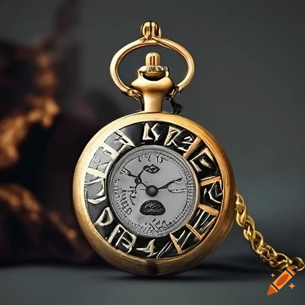 Magic runes pocket watch on Craiyon