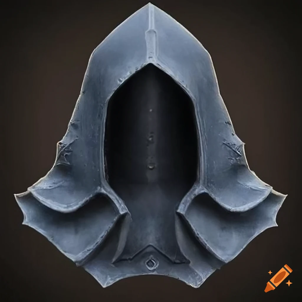 Detailed medieval style empty cowl in mythic fantasy light on Craiyon