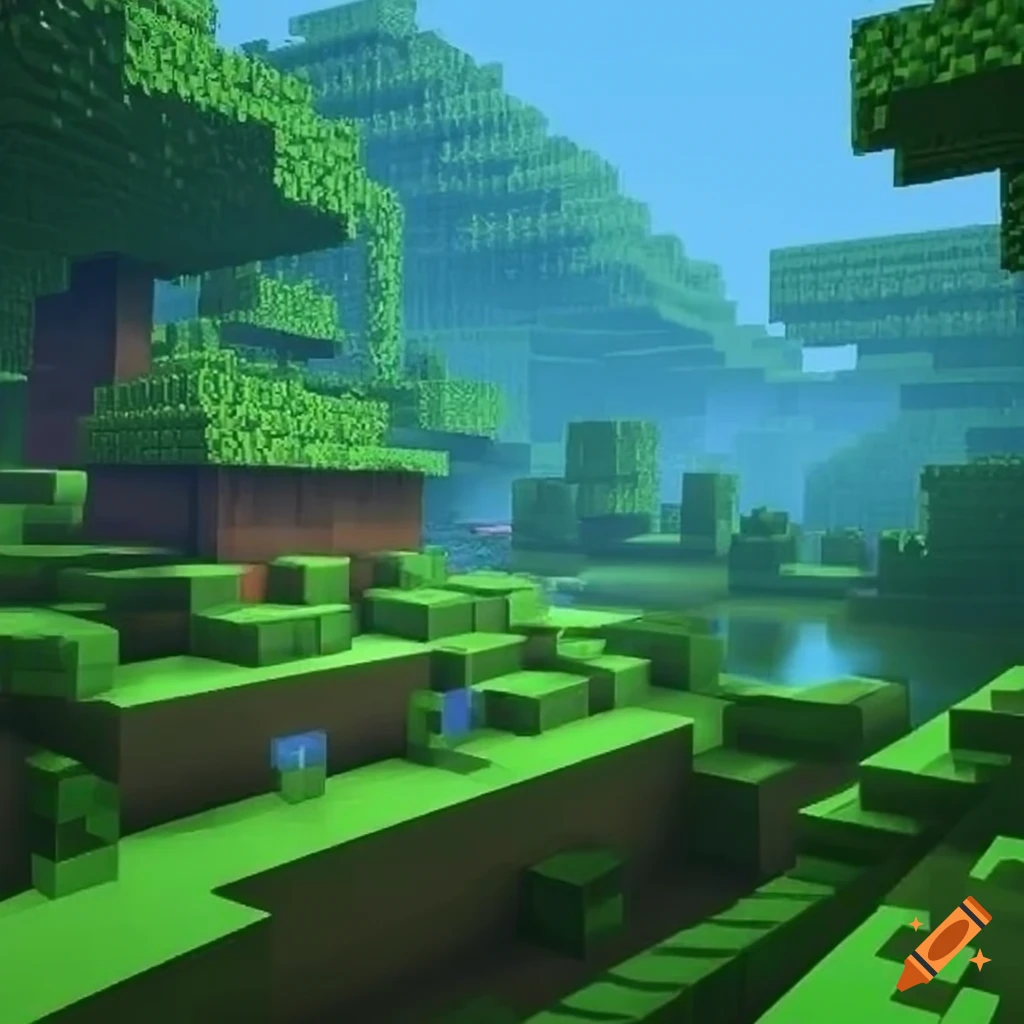 Minecraft nature aesthetic on Craiyon