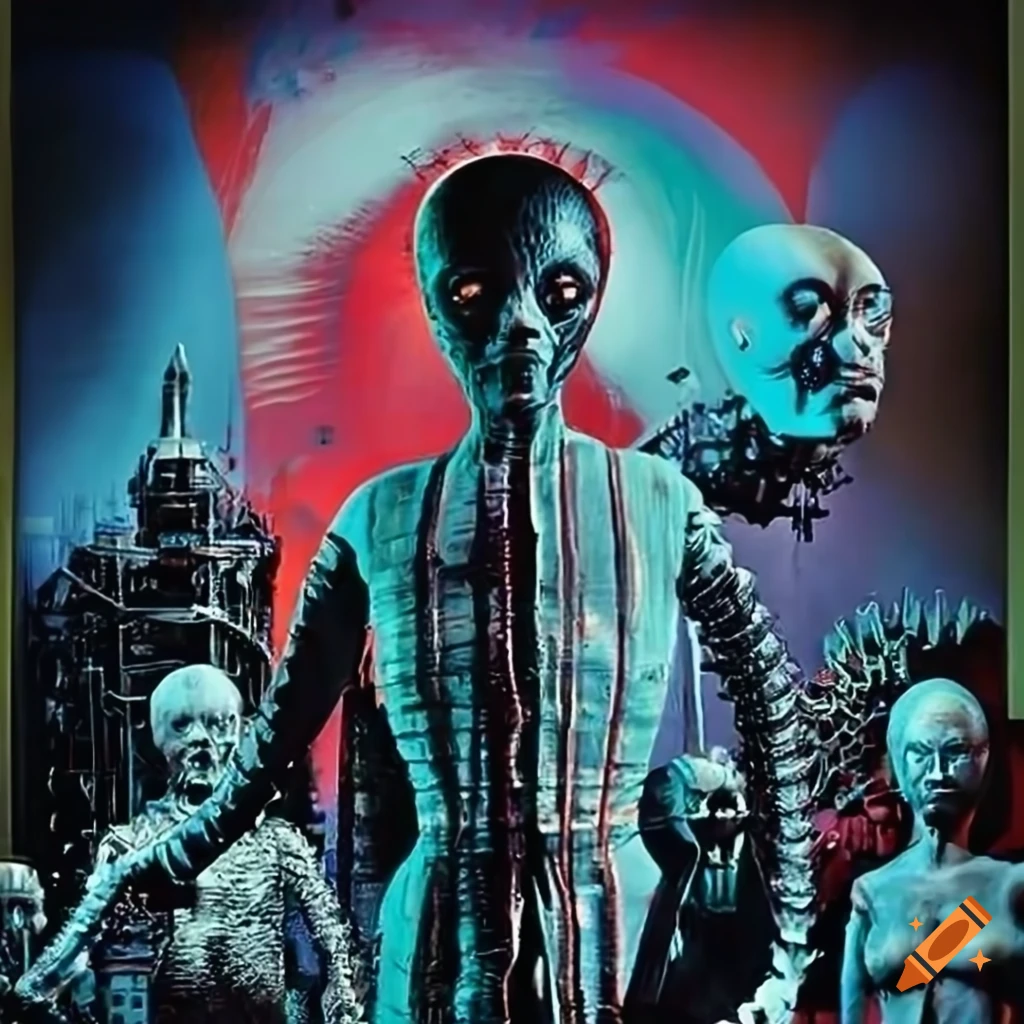 1963 bbc movie poster with weird alien creatures in sci-fi fashion on ...
