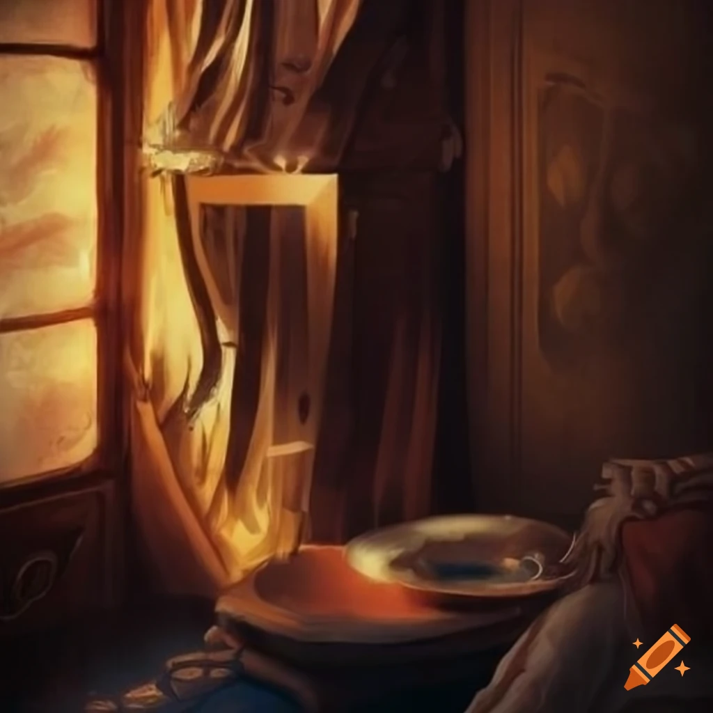 Ravenclaw homeroom with warm light seeping through window on Craiyon