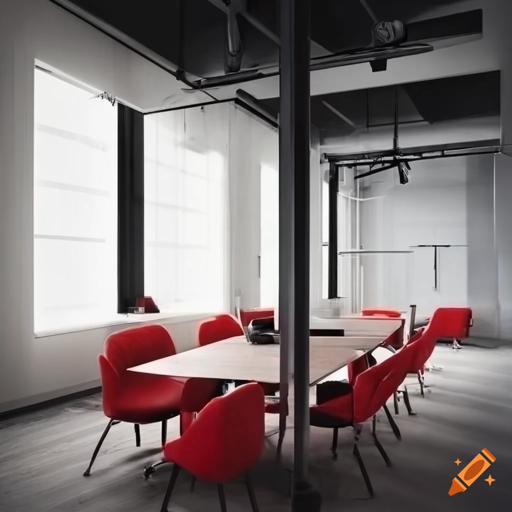 Industrial meeting room in Denner, Switzerland with cozy wooden floor ...