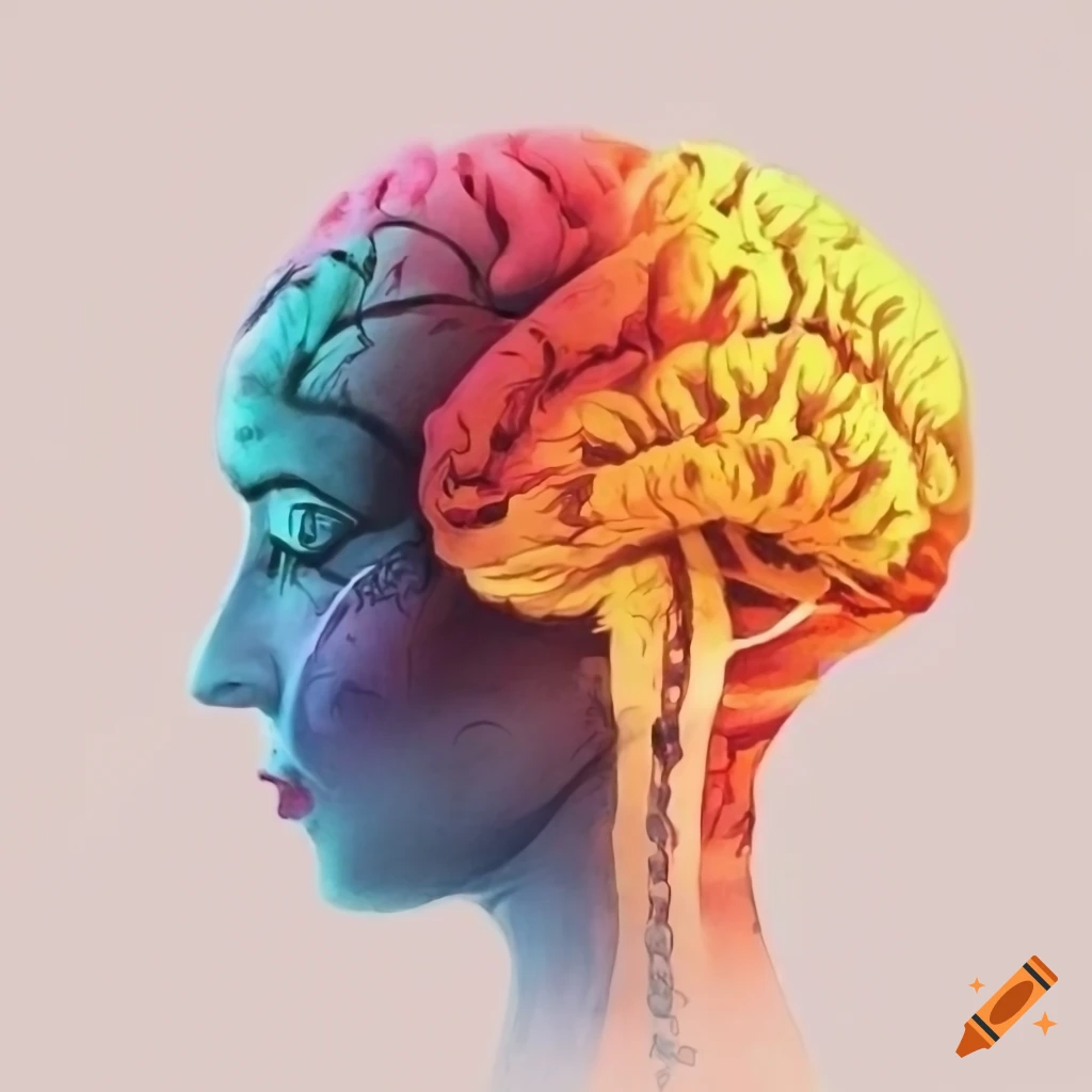 Psychology project cover pages on Craiyon