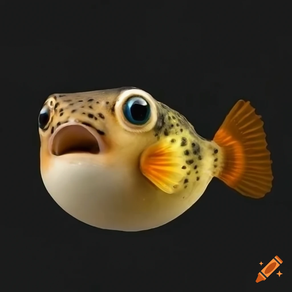 Cute pufferfish on Craiyon