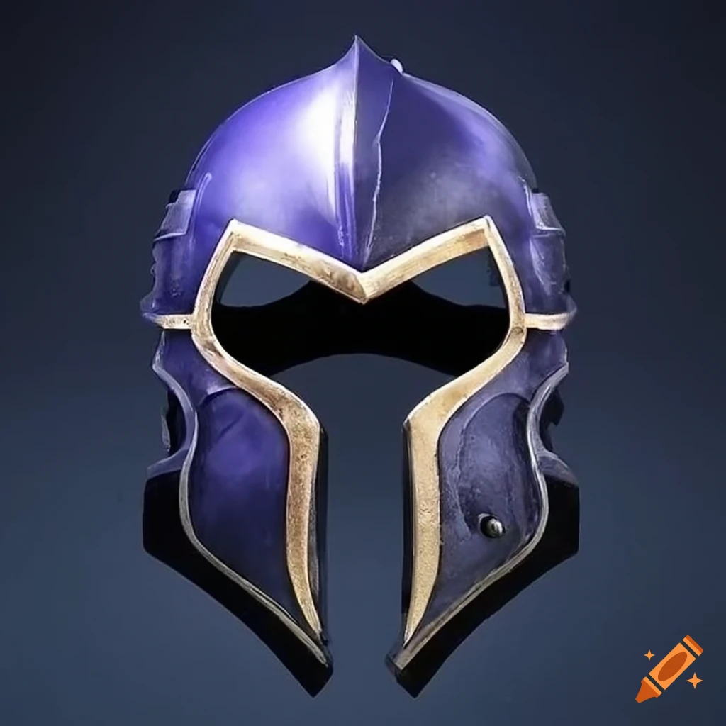 Magic fantasy helmet from the front view on Craiyon