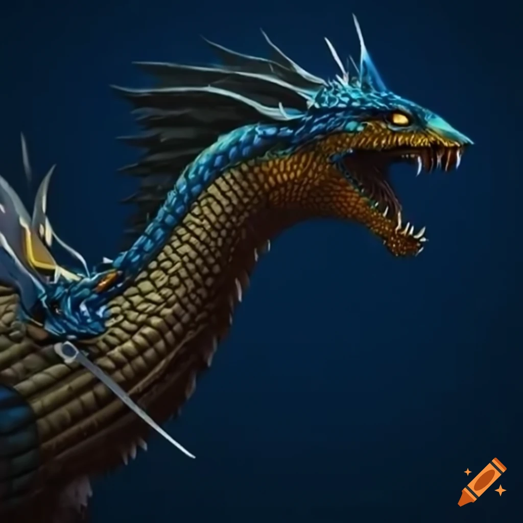 Hyper-realistic chinese dragon variation of godzilla on Craiyon