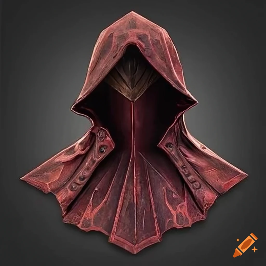 Legendary fantasy empty cowl with detailed medieval style on Craiyon