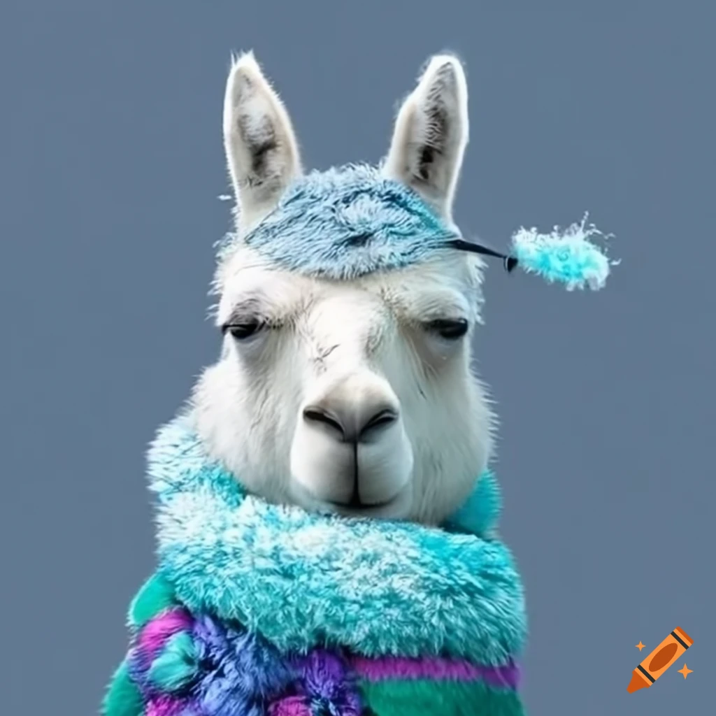 Llama with a cold on Craiyon