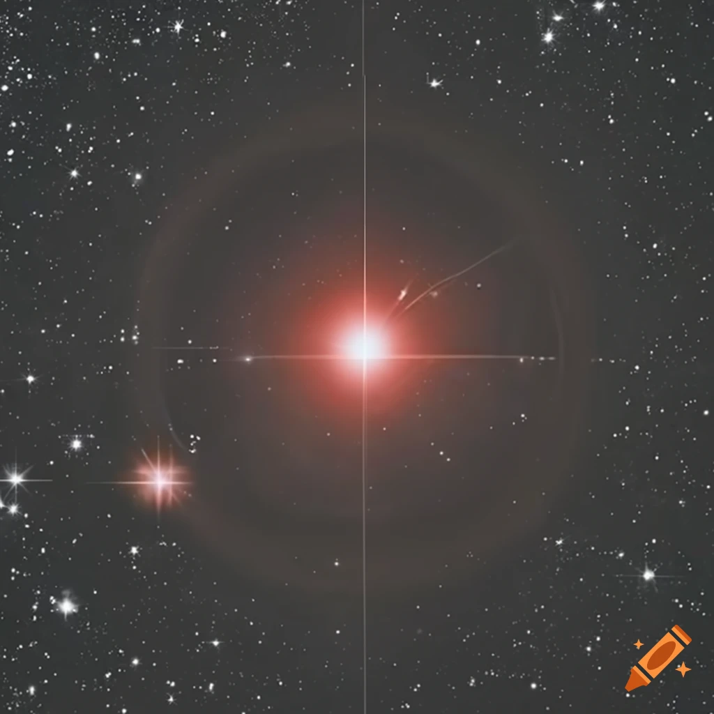 Small red star in the vast universe on Craiyon