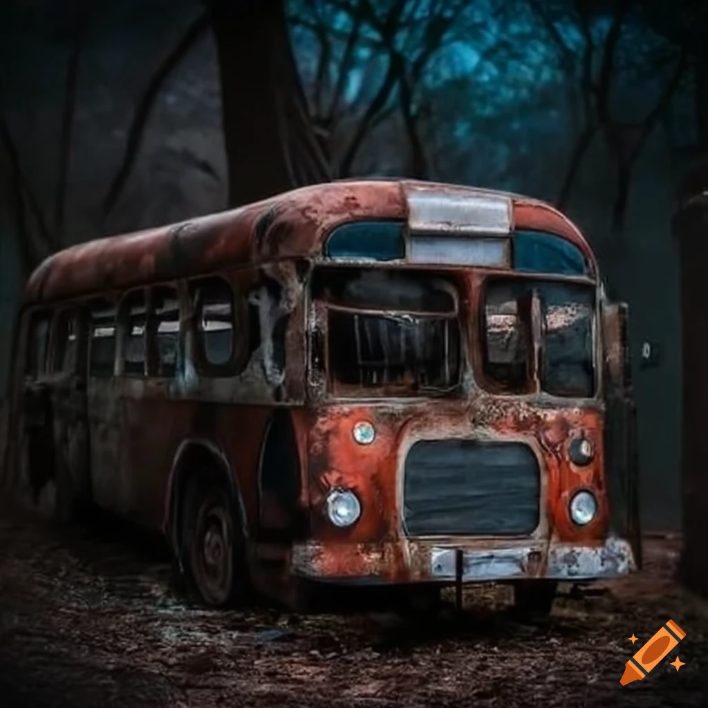 Ghost ruin bus on Craiyon