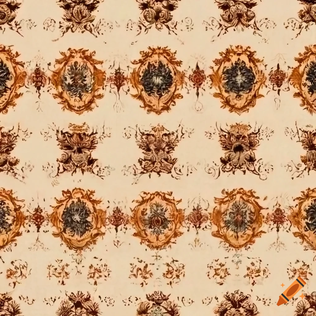 18th century french seamless pattern on Craiyon