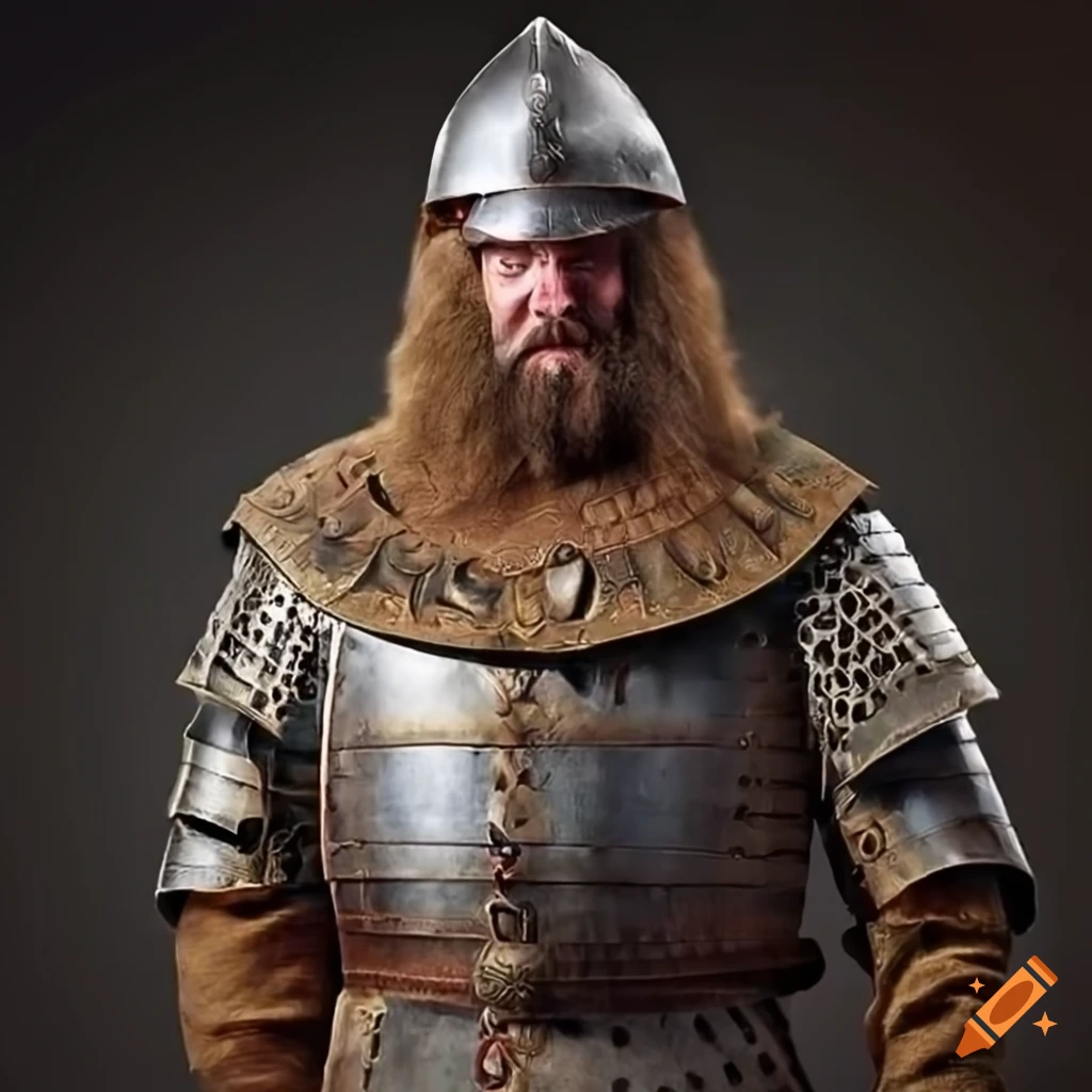 Man in Russian Bogatyr armor on Craiyon