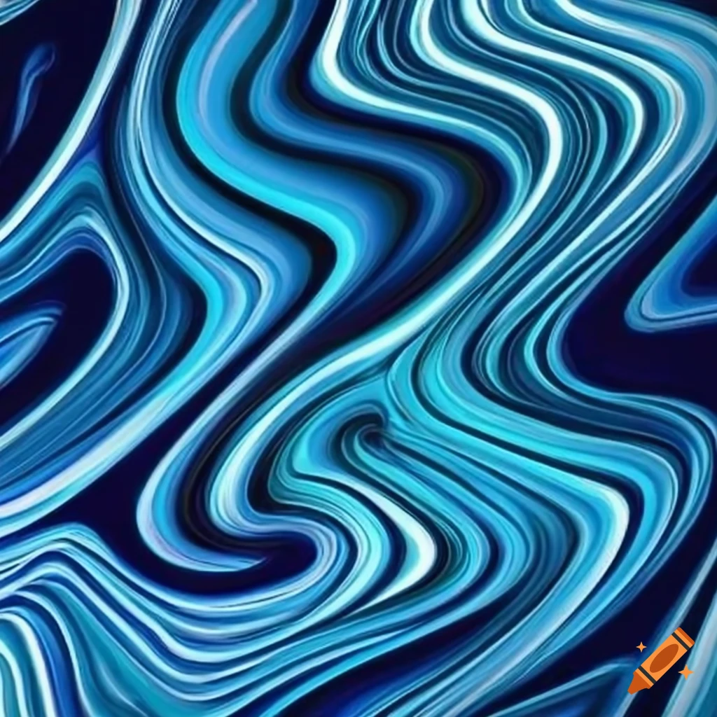 Striking blue wave patterns on Craiyon