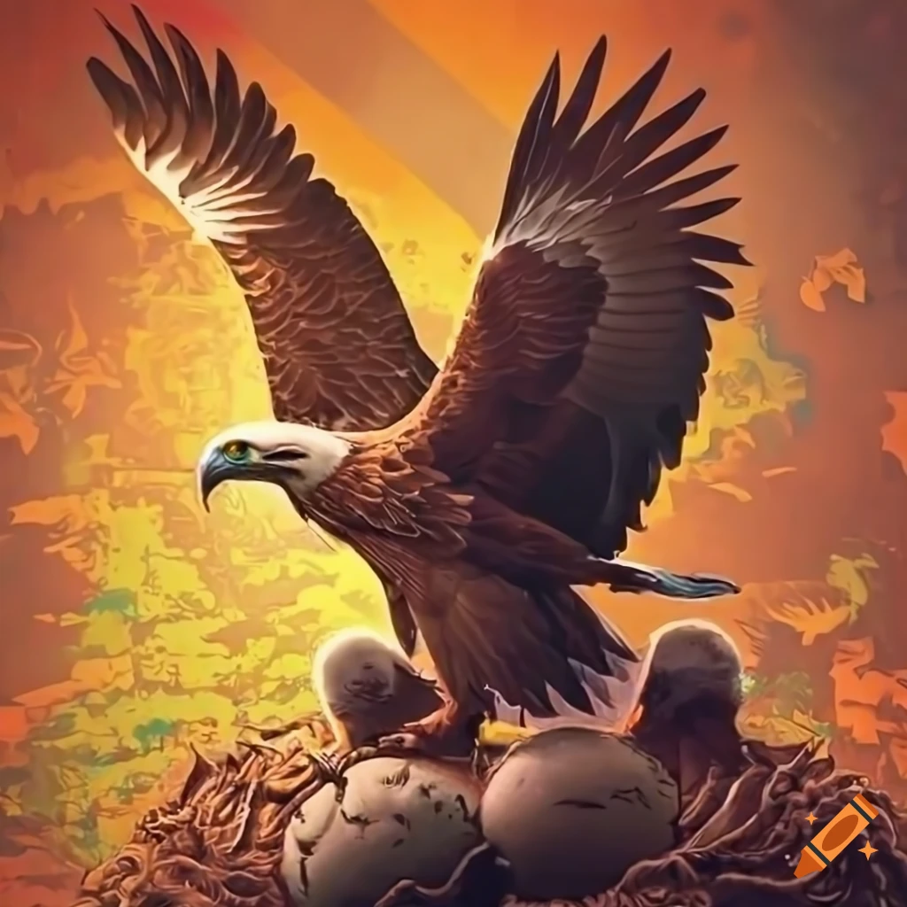 The sparrows who find the giant eagle, christ on the cross in highly ...