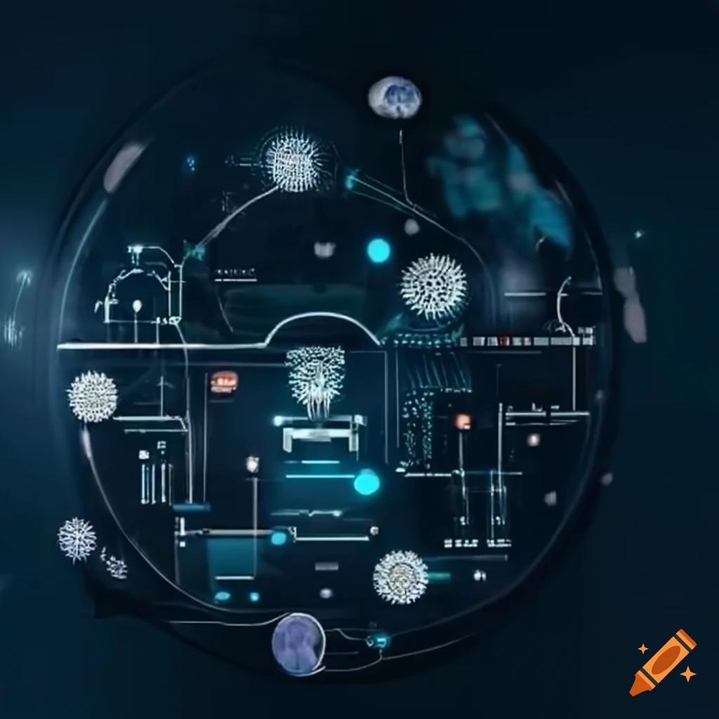 Modern visionary organization with cutting-edge technology on Craiyon