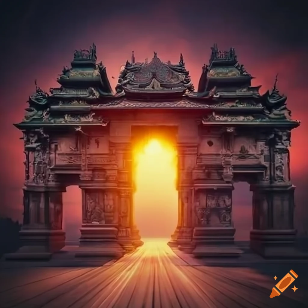 Temple gate on Craiyon