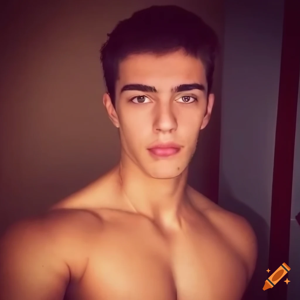 Handsome Young Argentine Male Wrestler Taking A Selfie On Craiyon