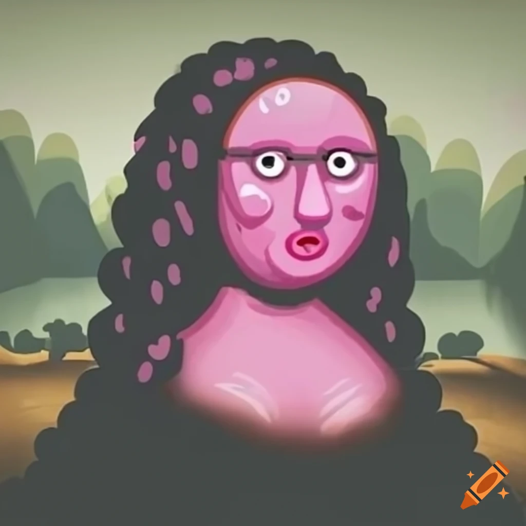 Peppa Pig parody of Mona Lisa painting on Craiyon